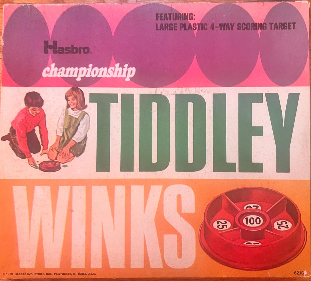 1970 Vintage Tiddley Winks Hasbro Board Game - Etsy