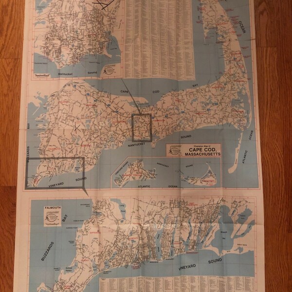 Map of Cape Cod and Islands - Etsy