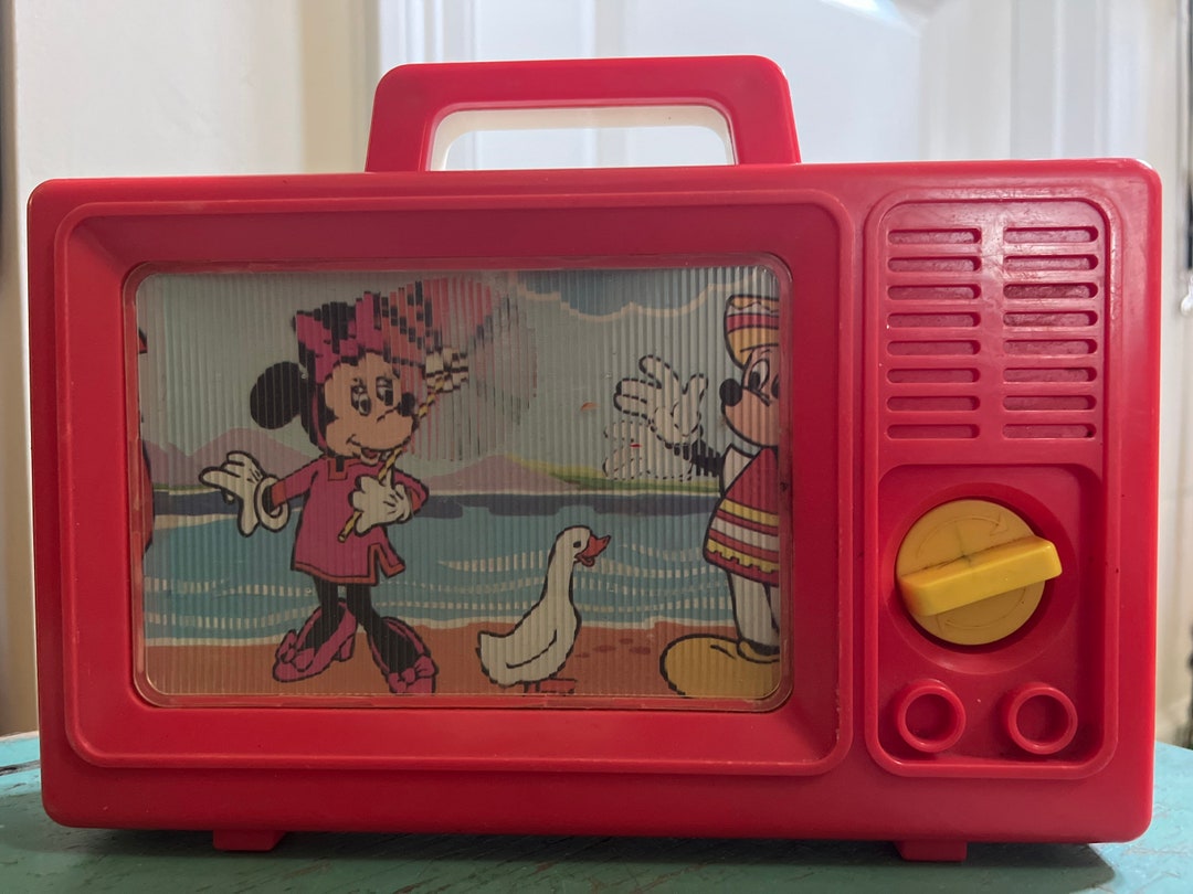 Ideal 1979 Disney Wind up Moving Music TV Toy Plays its a Small World ...
