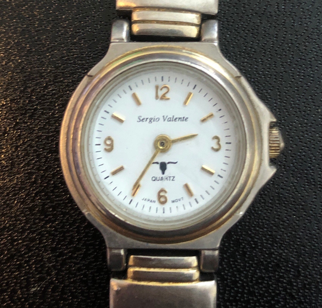 Vintage Sergio Valente Quartz Stainless Steel Watch PC21 - Etsy