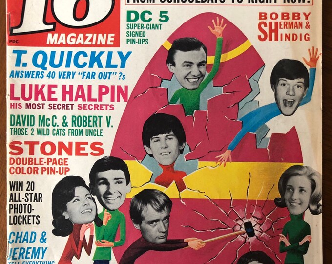 Vintage 16 Magazine Teen May 1965 Beatles Rolling Stones Beach Boys Big ...
