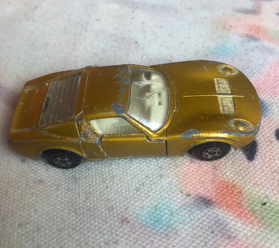 Golden gold Vintage Matchbox Series No 33 Lamborghini Miura toy car ...