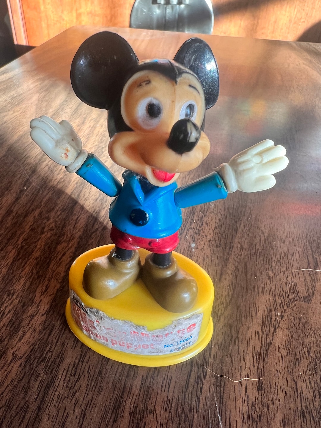 Vintage 1970s / 1980s Mickey Mouse Push-up Puppet Toy Gabriel Works ...