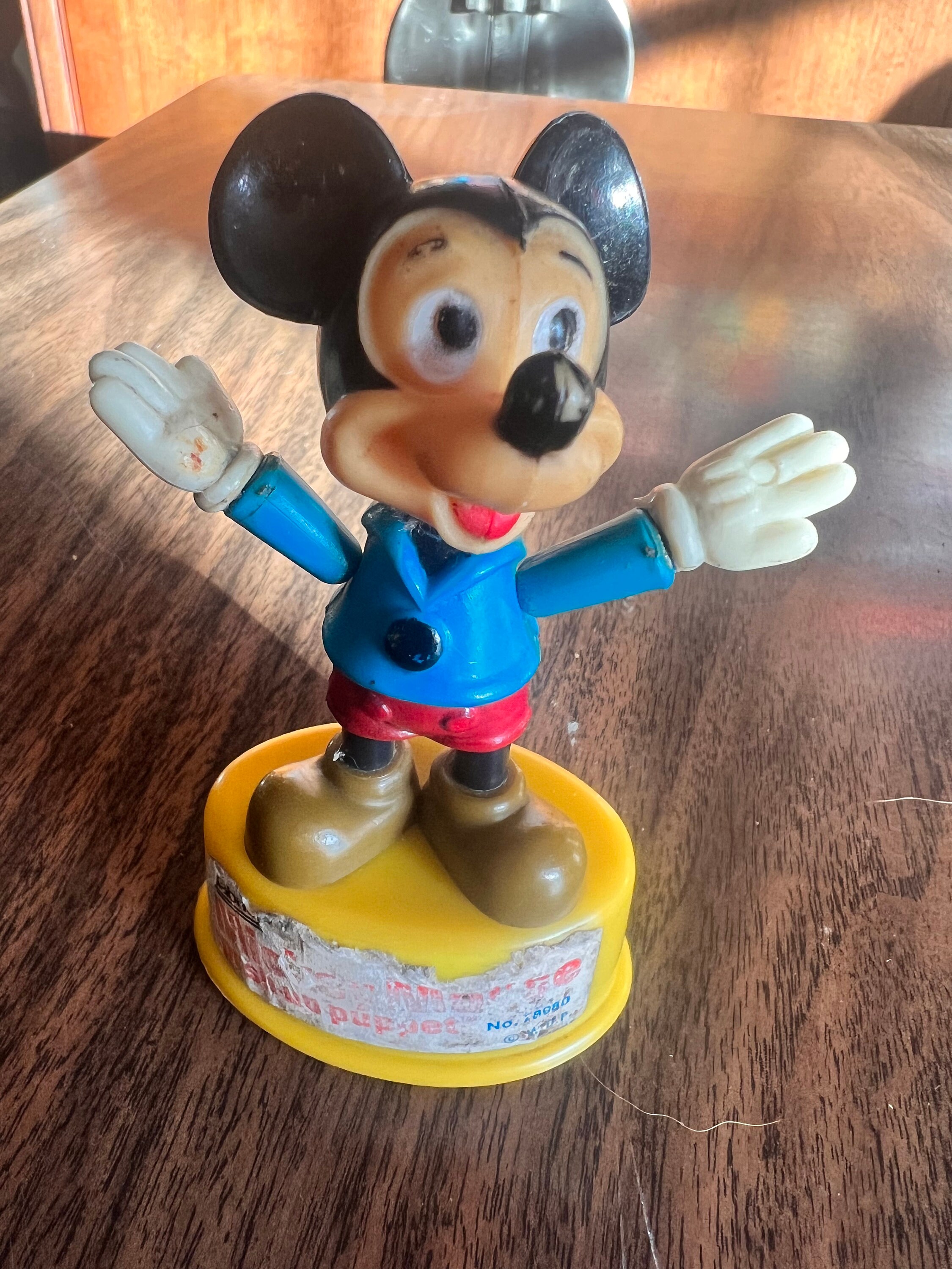 Vintage 1970s / 1980s Mickey Mouse Push-up Puppet Toy Gabriel Works ...