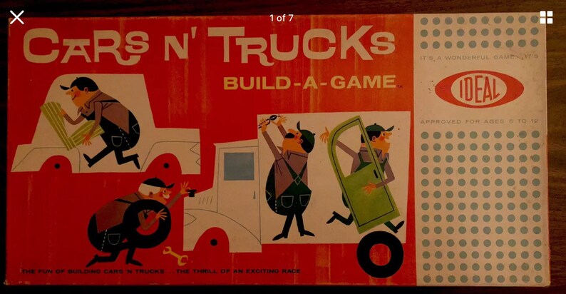 1961 Vintage Cars N Trucks Build-a-game Ideal Board Game RARE - Etsy
