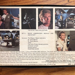 1983 Star Trek II Wrath of Khan FASA Space Laboratory Regula One and ...