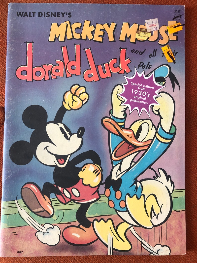 Vintage 1937 Walt Disneys Mickey Mouse and Donald Duck and All | Etsy