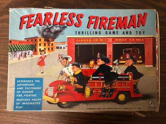 Fearless Fireman Vintage Board Game 1957 Hasbro - Etsy