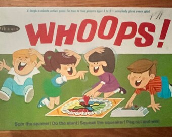 Vtg 1968 WHOOPS Game by Whitman Action Stunt Children's Game Complete ...