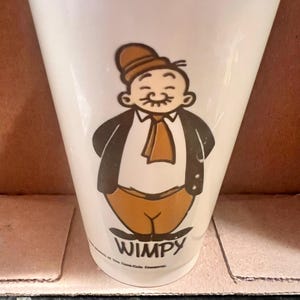 Vintage 1977 Coca Cola Wimpy Plastic Cup Collector - Etsy