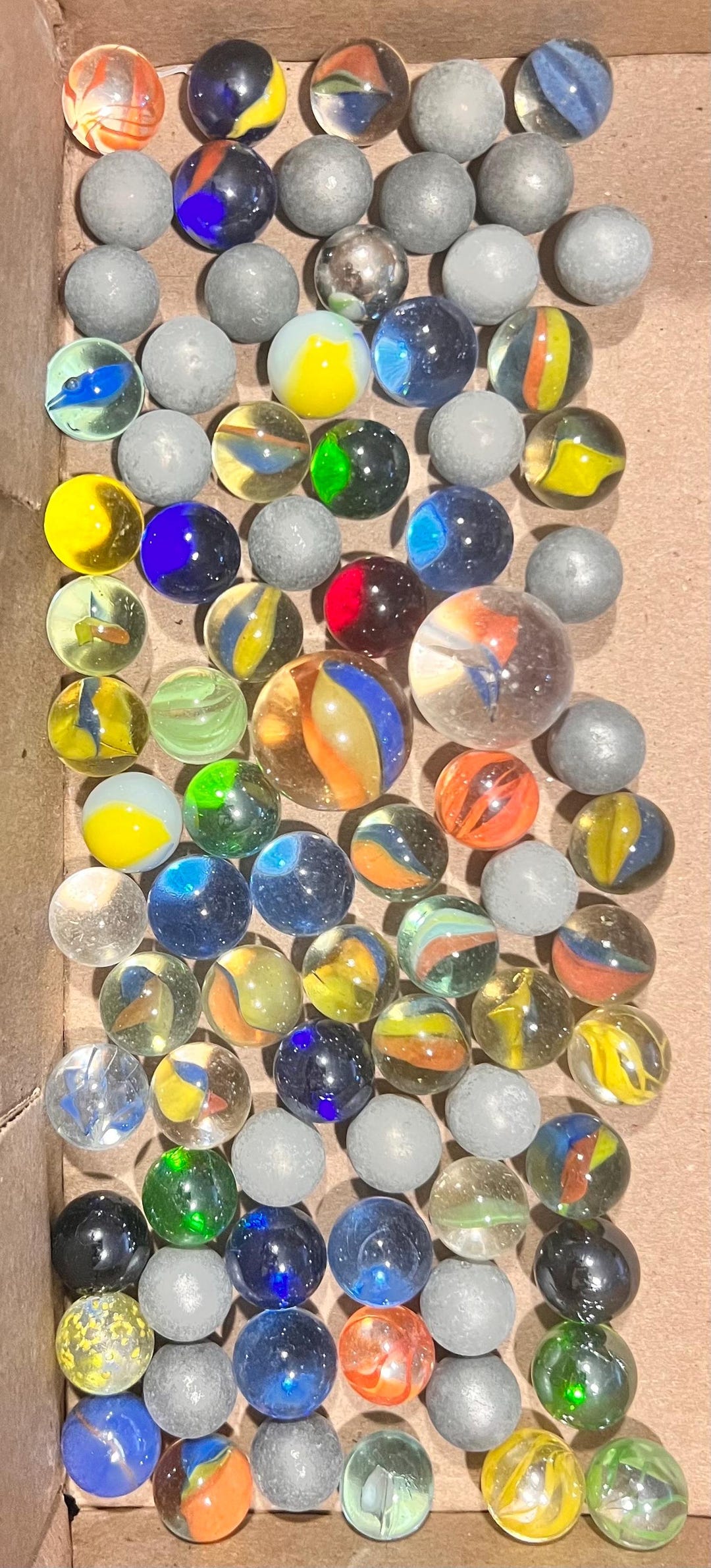 Vintage Bag or Marbles and Solid Steel Metal Marbles - Etsy