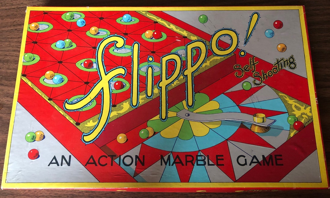 Vintage Antique Flippo Kids Children’s Board Game Marbles Saml. Gabriel ...