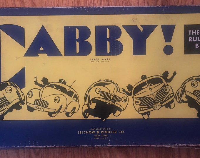 Vintage 1938 Cabby Selchow and Righter Board Game - Etsy