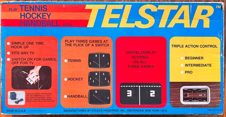 Vintage Coleco Telstar 6040 Video Game Console for Tennis - Etsy