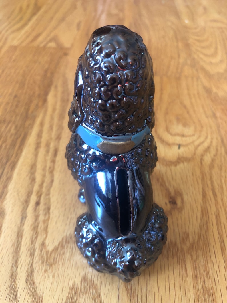 Vintage Poodle Bank With Lock Key Head Napco Frenchie Brown - Etsy