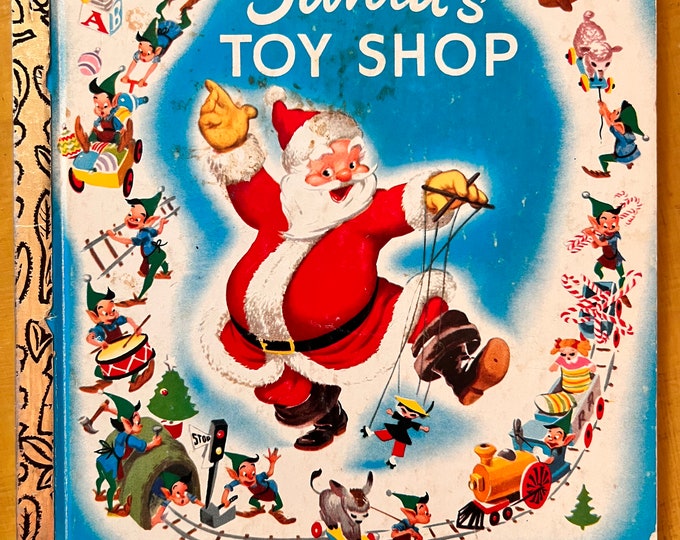 1975 Walt Disneys Santas Toy Shop Little Golden Book - Etsy