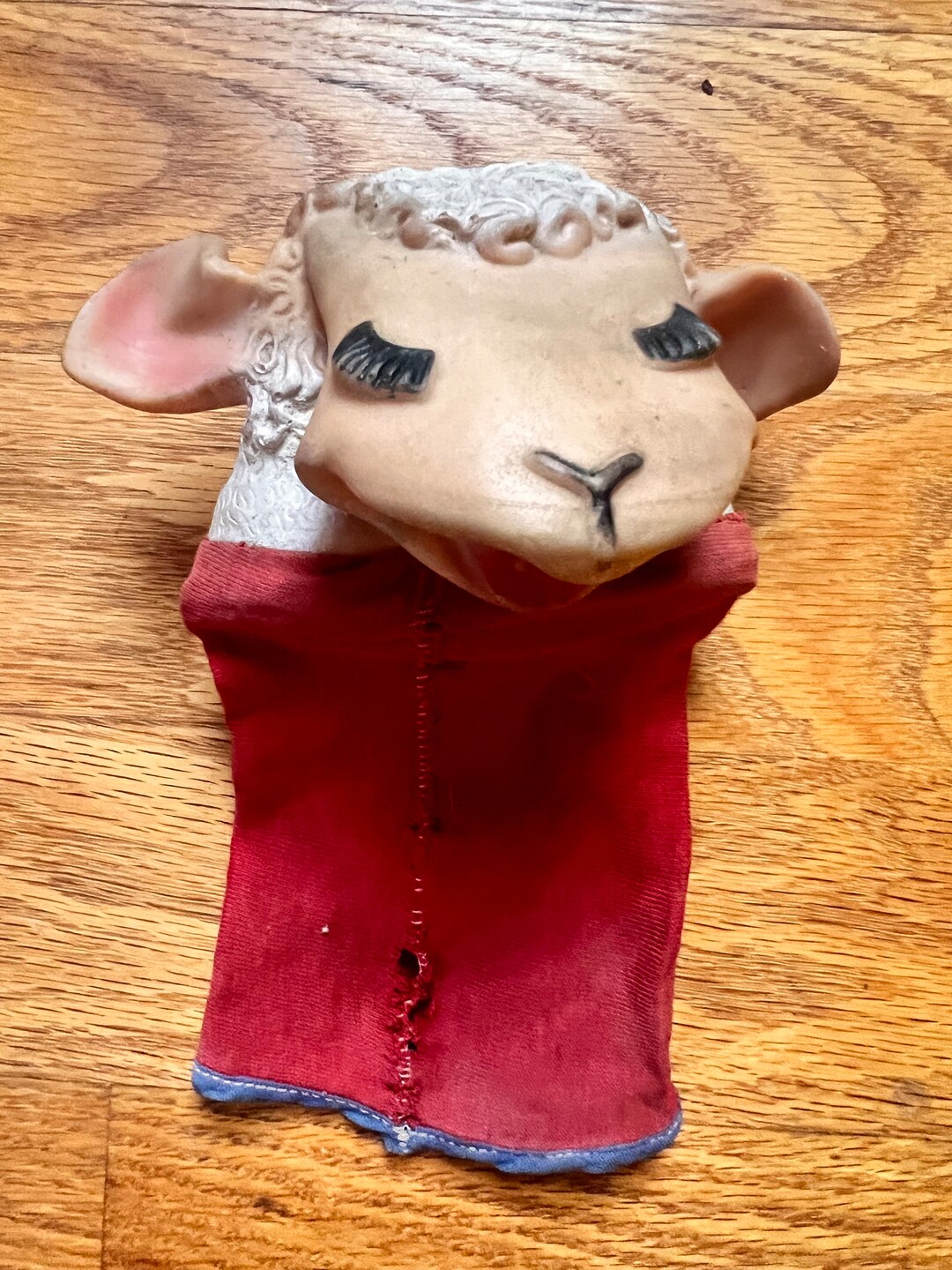Lamb Chop Hand Puppet Vintage 1960 Tarcher Shari Lewis Toy Vinyl Rubber ...