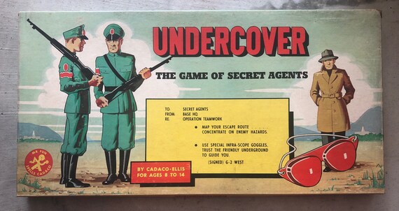 Vintage 1960 Cadaco Ellis Undercover Board Game the Game of | Etsy