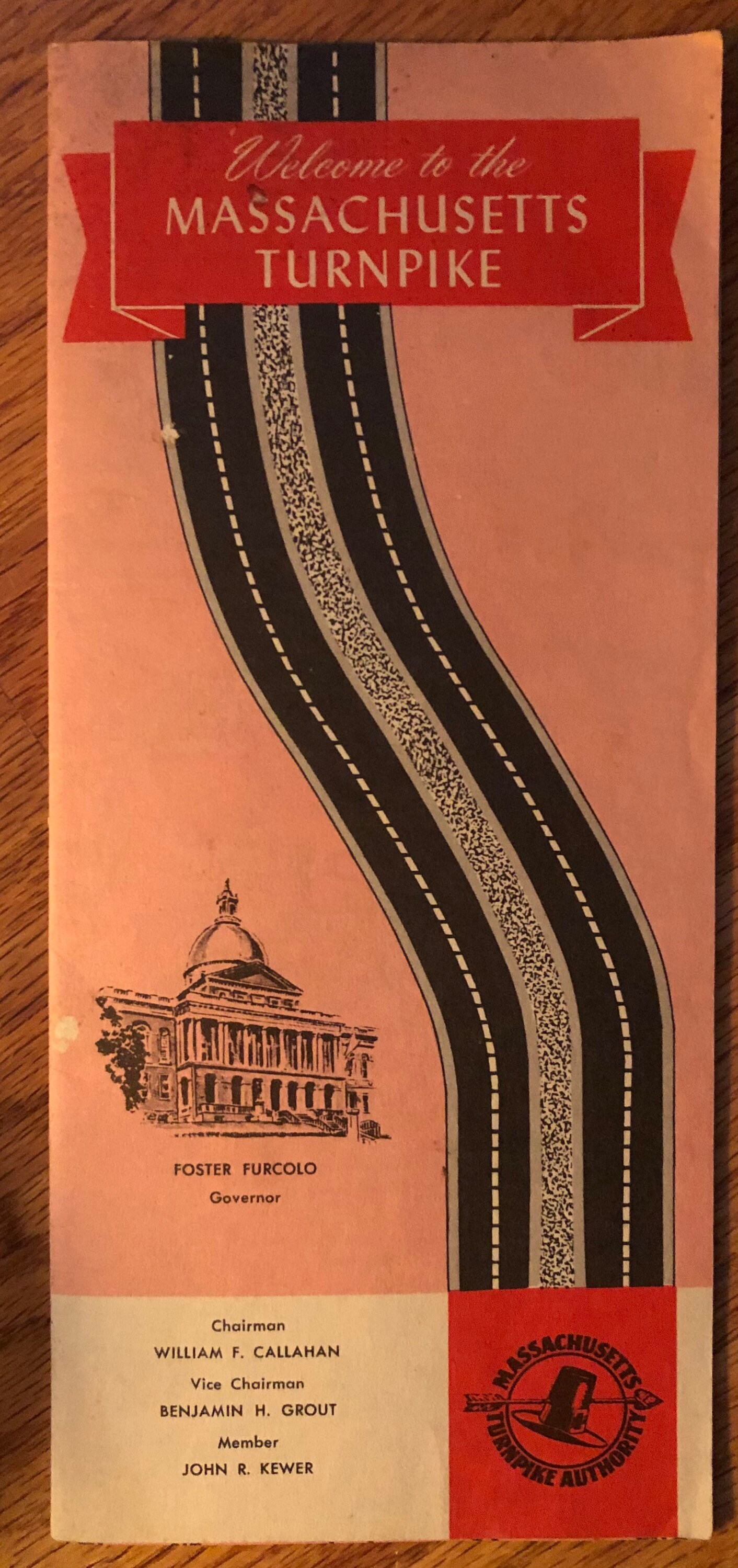 Vintage Massachusetts Turnpike map pamphlet Masspike Boston | Etsy