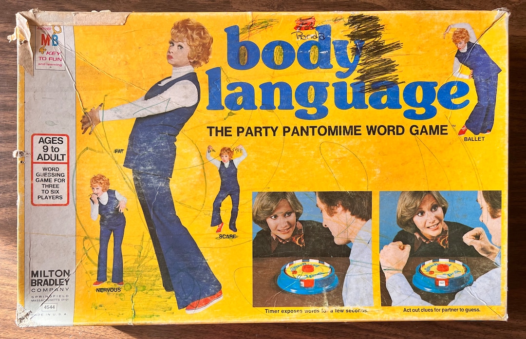 Body Language Game, the Party Pantomime Word Game. (c) 1975 - Etsy