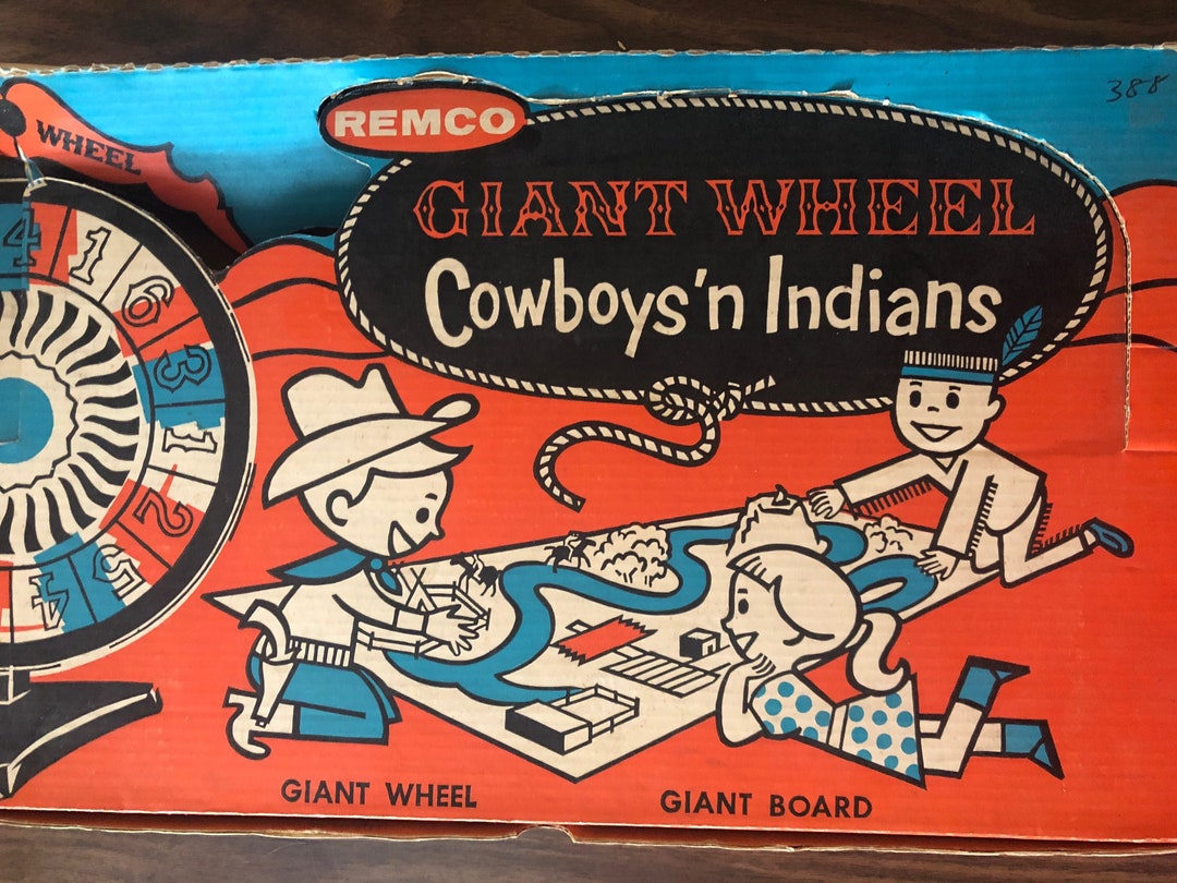 Vintage 1958 Remco Giant Wheel Cowboys N Indians Giant Board - Etsy