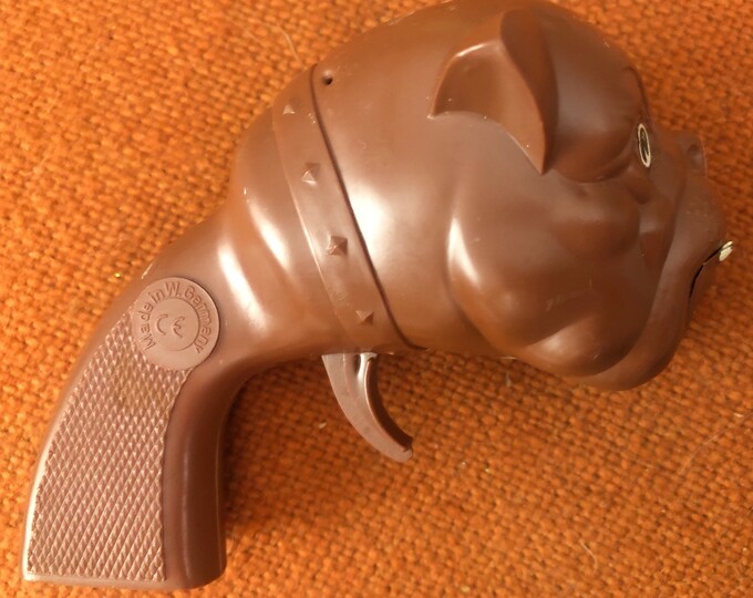 Vintage West Germany Barking Dog Toy Gun Art Nr 5300 Plastic Bulldog ...