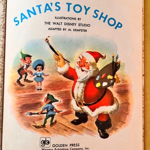 1975 Walt Disneys Santas Toy Shop Little Golden Book - Etsy