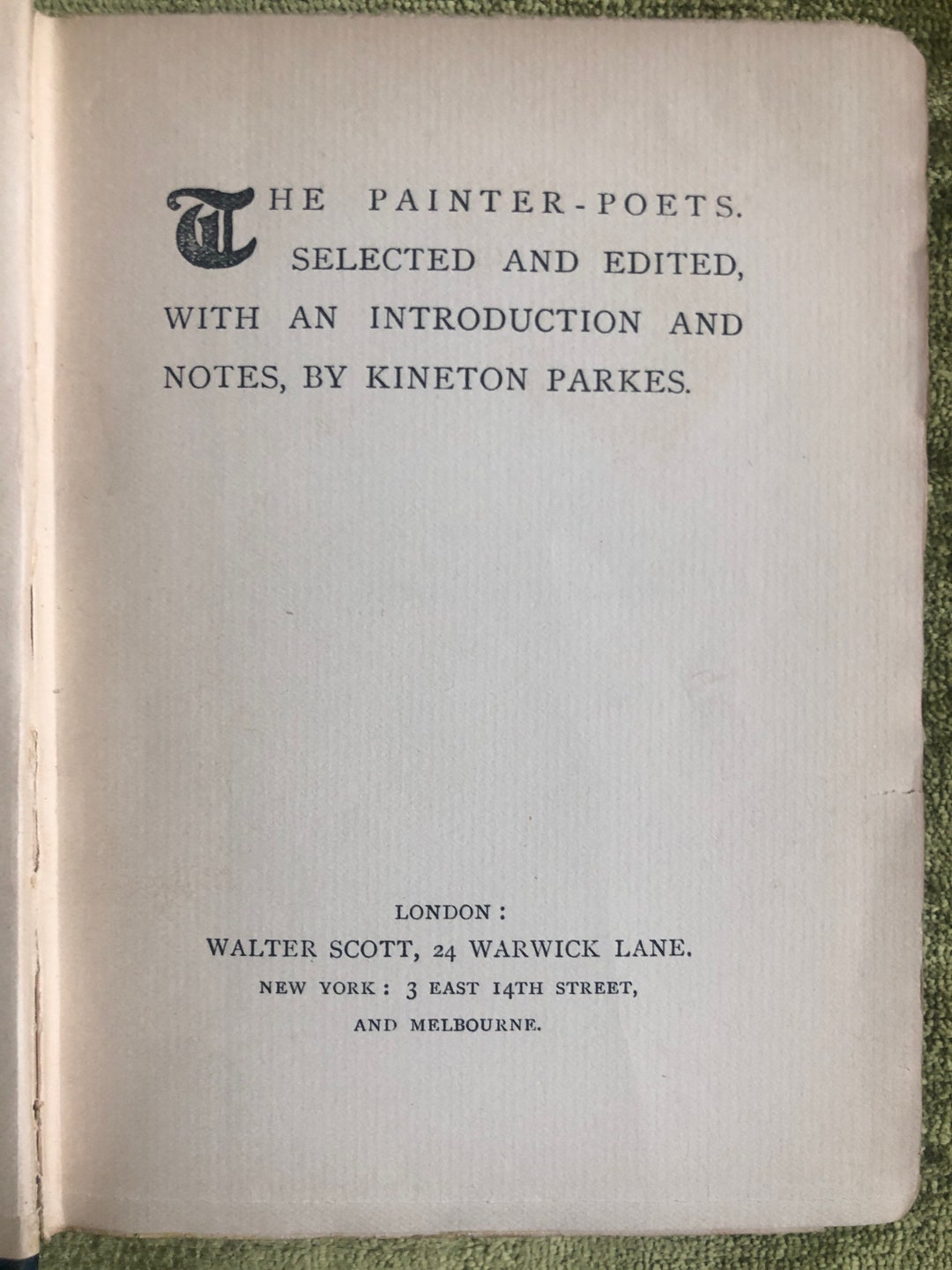 The Canterbury Poets William Sharp the Painter Poets Kineton Parkes ...