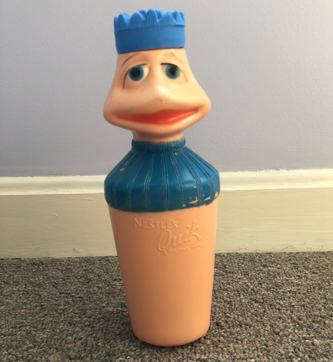 Vintage Plastic Duck Container Nestle Chocolate Milk Quik Twinpak 8 1/2 ...