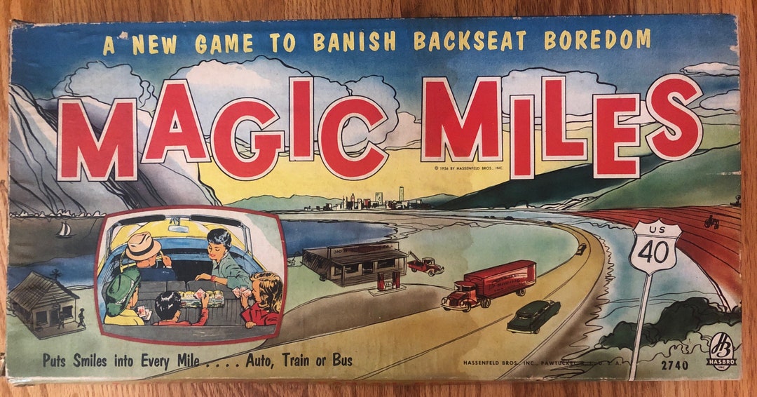 1956 RARE Hasbro Magic Miles Board Game Car Game - Etsy