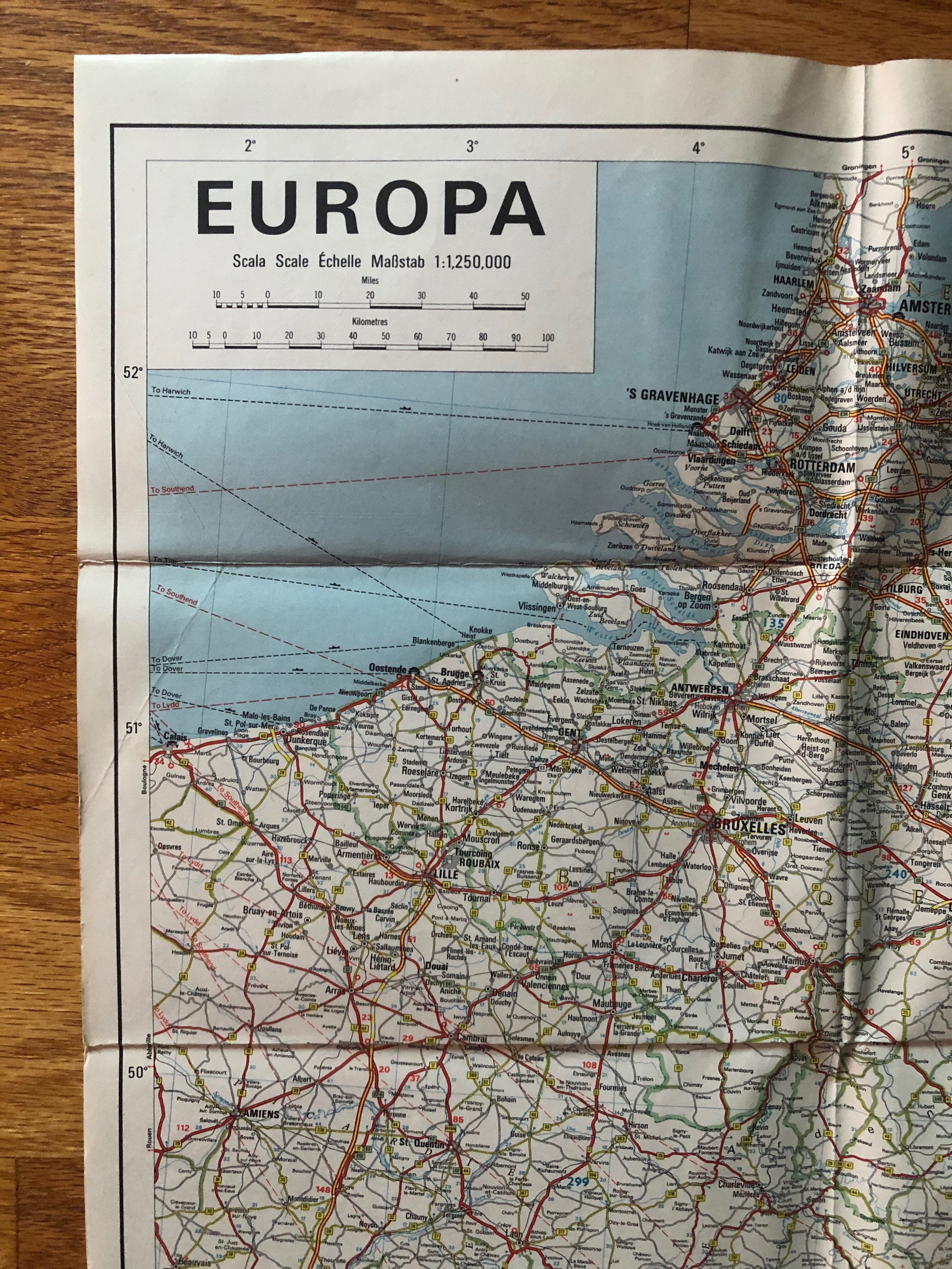 1967 vintage BP map of Europe Kemwel brochure guide | Etsy