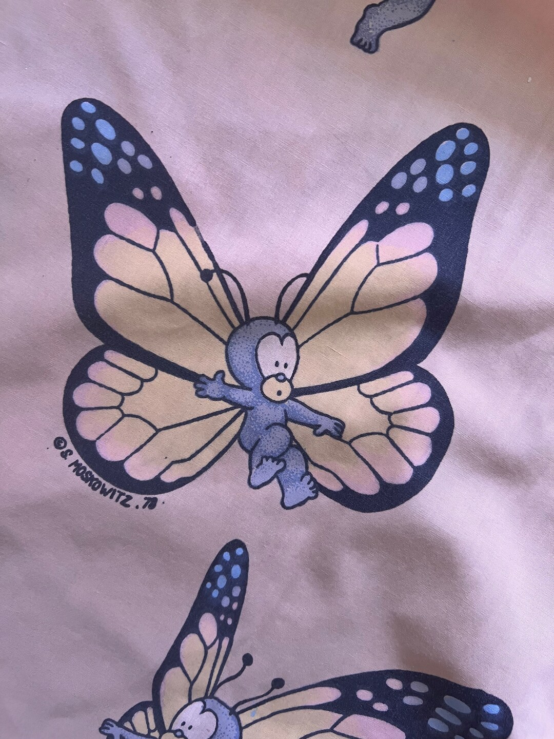 Rare Vintage Stewart Moskowitz 1978 Butterfly Sears Flat Bed Sheet - Etsy