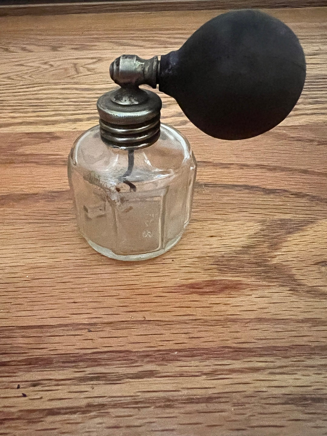 Vintage Glass Perfume Bottle With Rubber Atomizer - Etsy