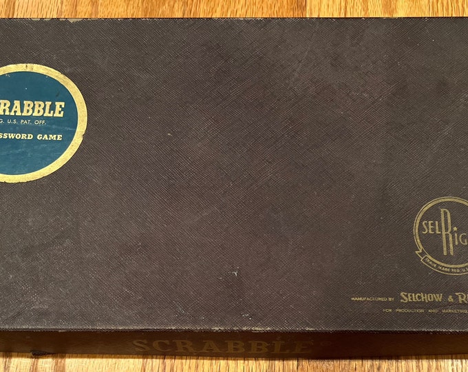 Vintage 1940s 1950s Scrabble Board Game Selchow and Righter COMPLETE - Etsy