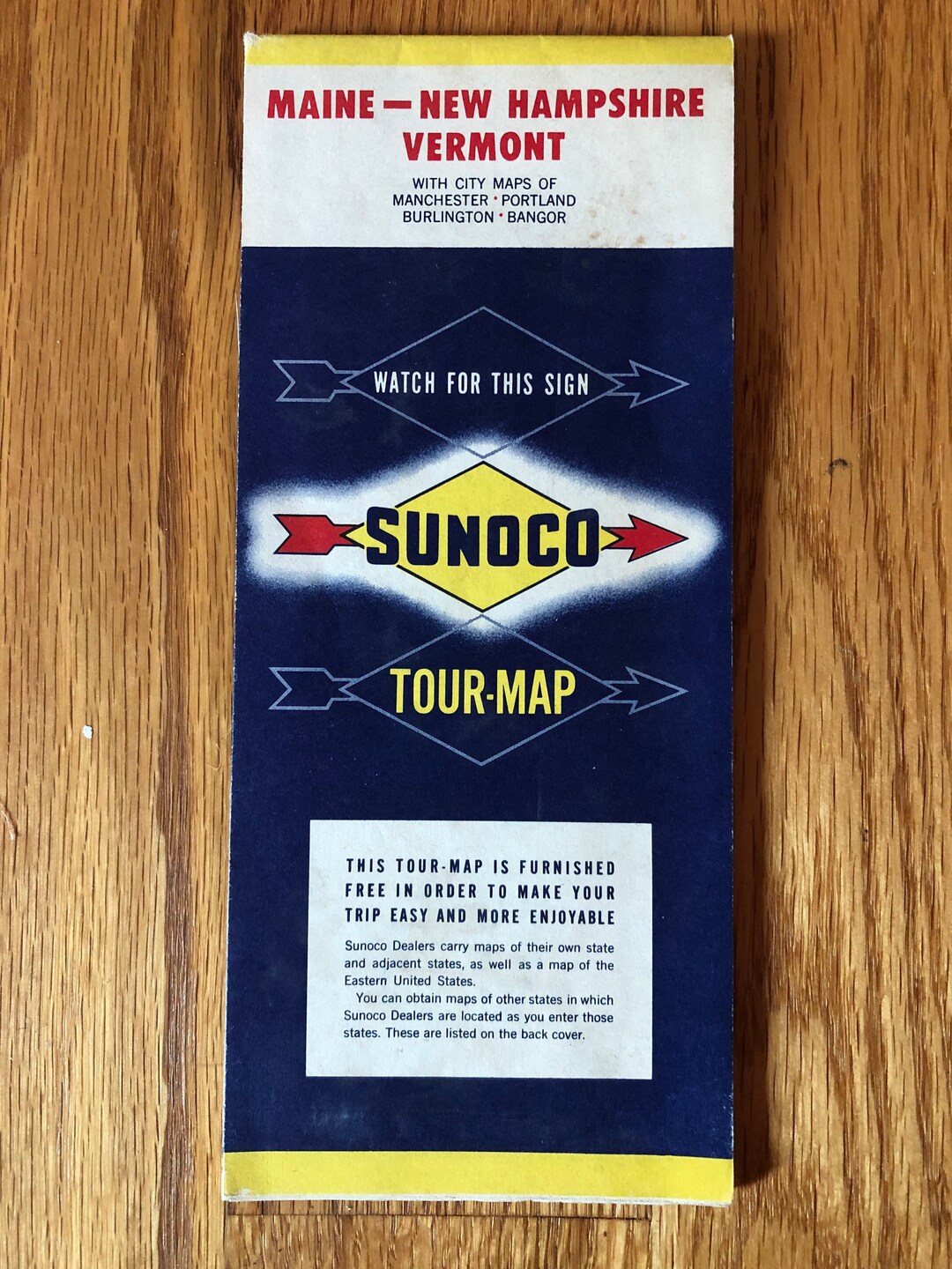 1959 Vintage Sunoco Maine New Hampshire Vermont Tour Map Gas Oil - Etsy