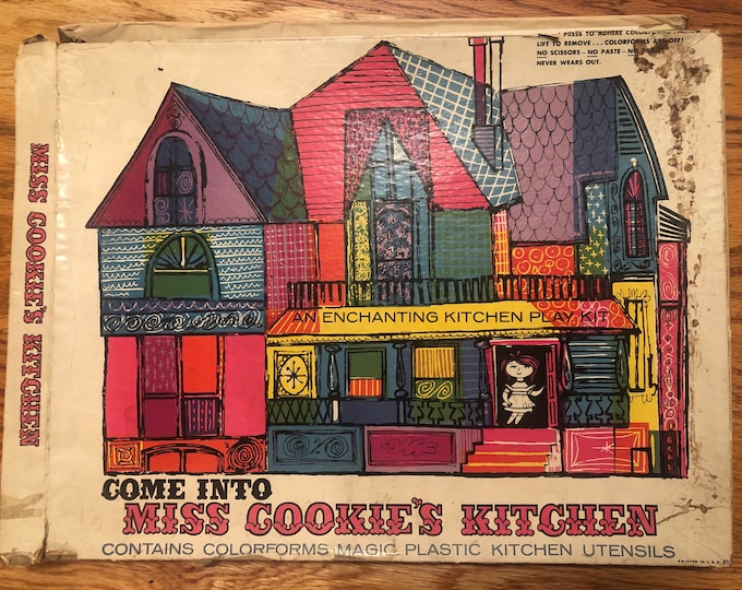 1961 Vintage Miss Cookie’s Kitchen Colorforms - Etsy