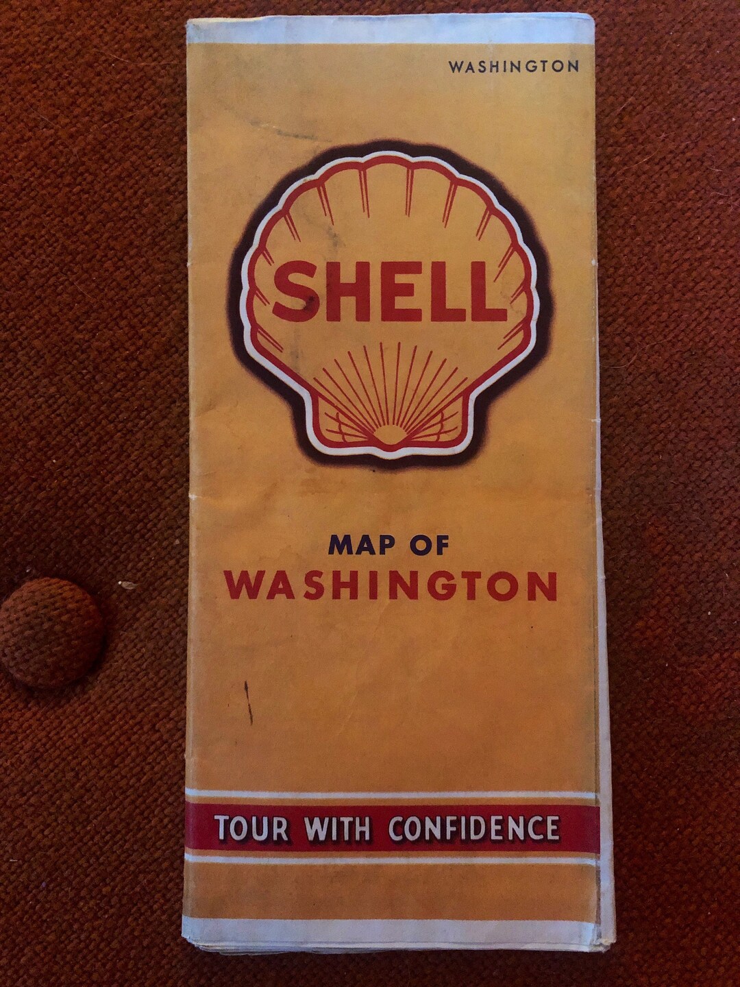 Vintage Shell Map of Washington Tour With Confidence - Etsy