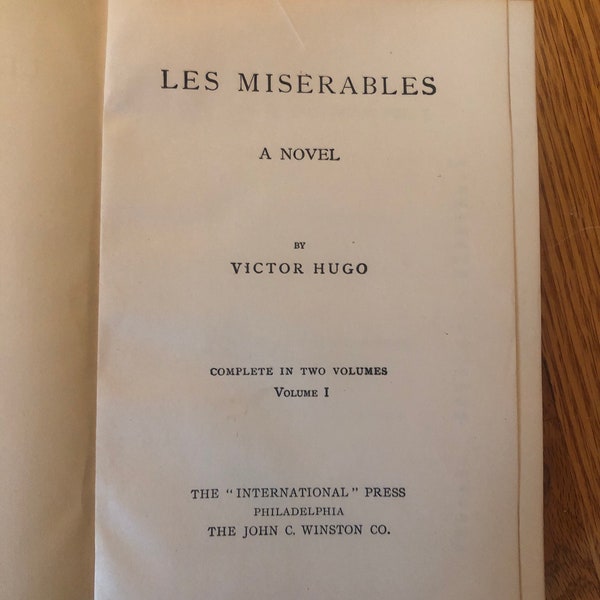 Les Miserables Book - Etsy