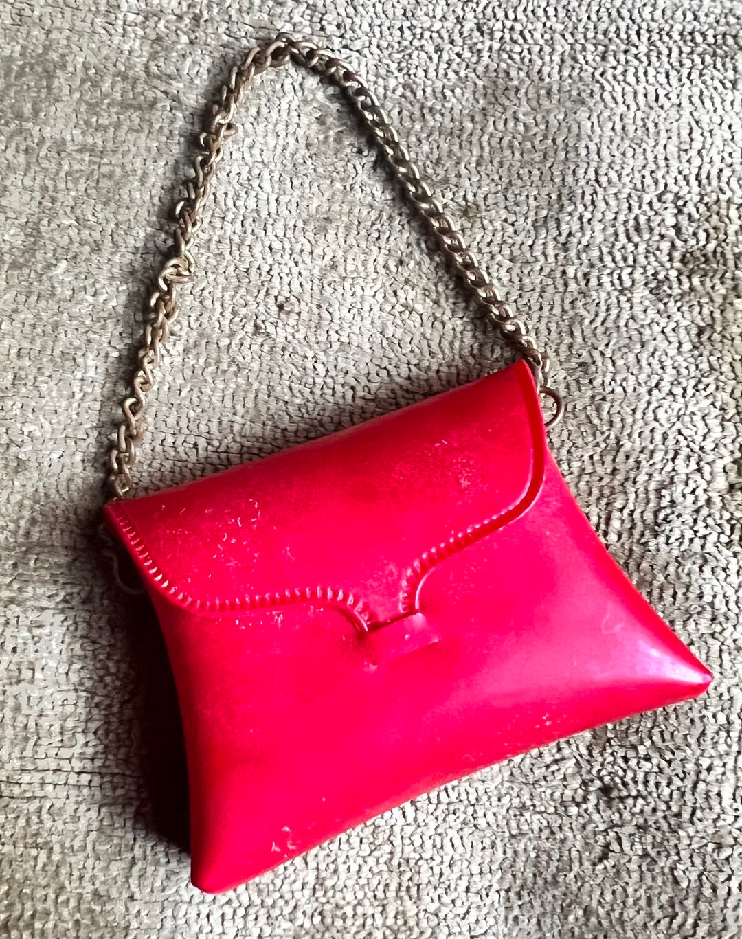 Vintage Red Patent Leather Barbie Doll Purse With Chain Strap - Etsy