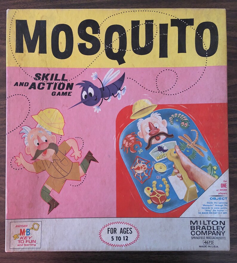 1966 Mosquito Game by Milton Bradley Complete Board Game - Etsy
