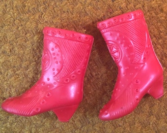 Red Plastic Boots - Etsy