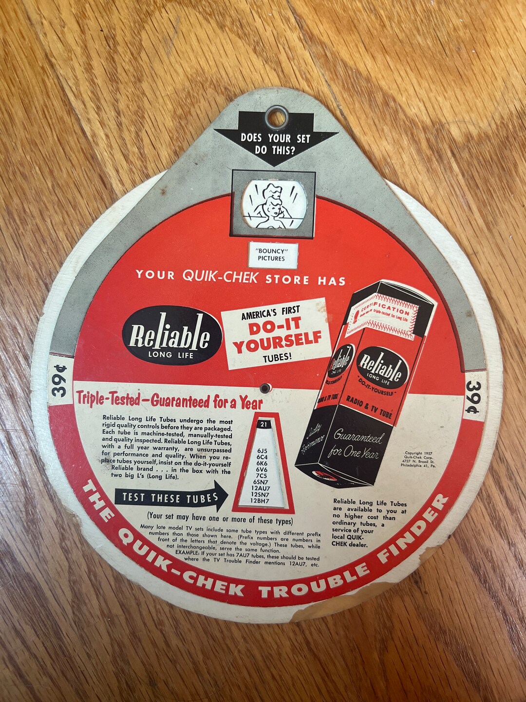 Selectron Television Quik-check TV Trouble Finder Vacuum Tube Dial ...