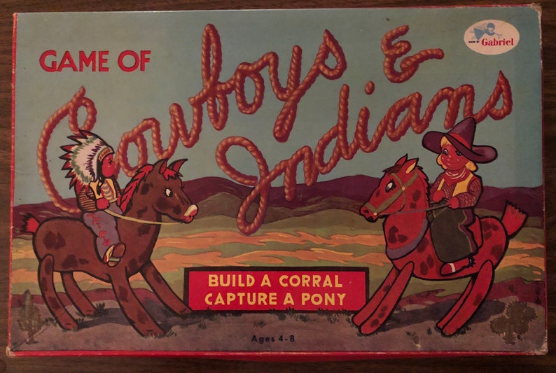 Vintage 1960s Gabriel Cowboys and Indians Boardgame Board Game Kids ...