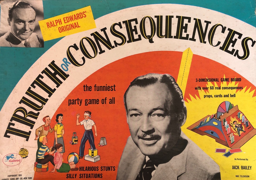 1955 Truth or Consequences Ralph Edwards Original Jack Bailey NBC ...