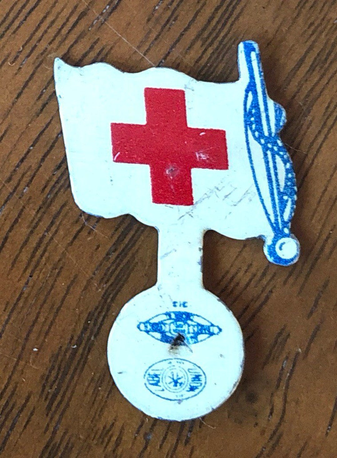 Vintage WW II War First Aid Red Cross Metal Pin Tab Button Flag - Etsy