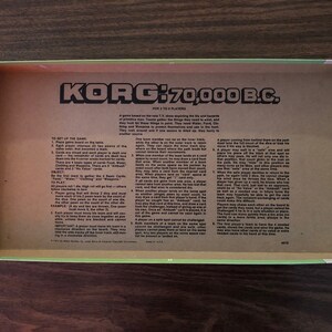 1974 Milton Bradley the Korg: 70,000 B.C. Game Board Game - Etsy