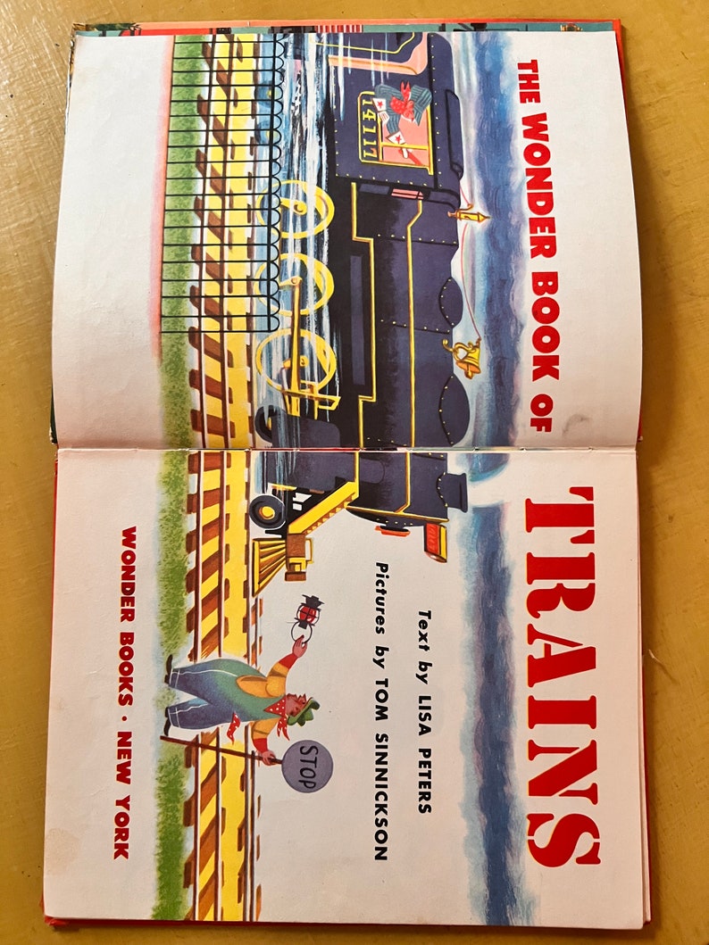 1952 the Wonder Book of Trains - Etsy