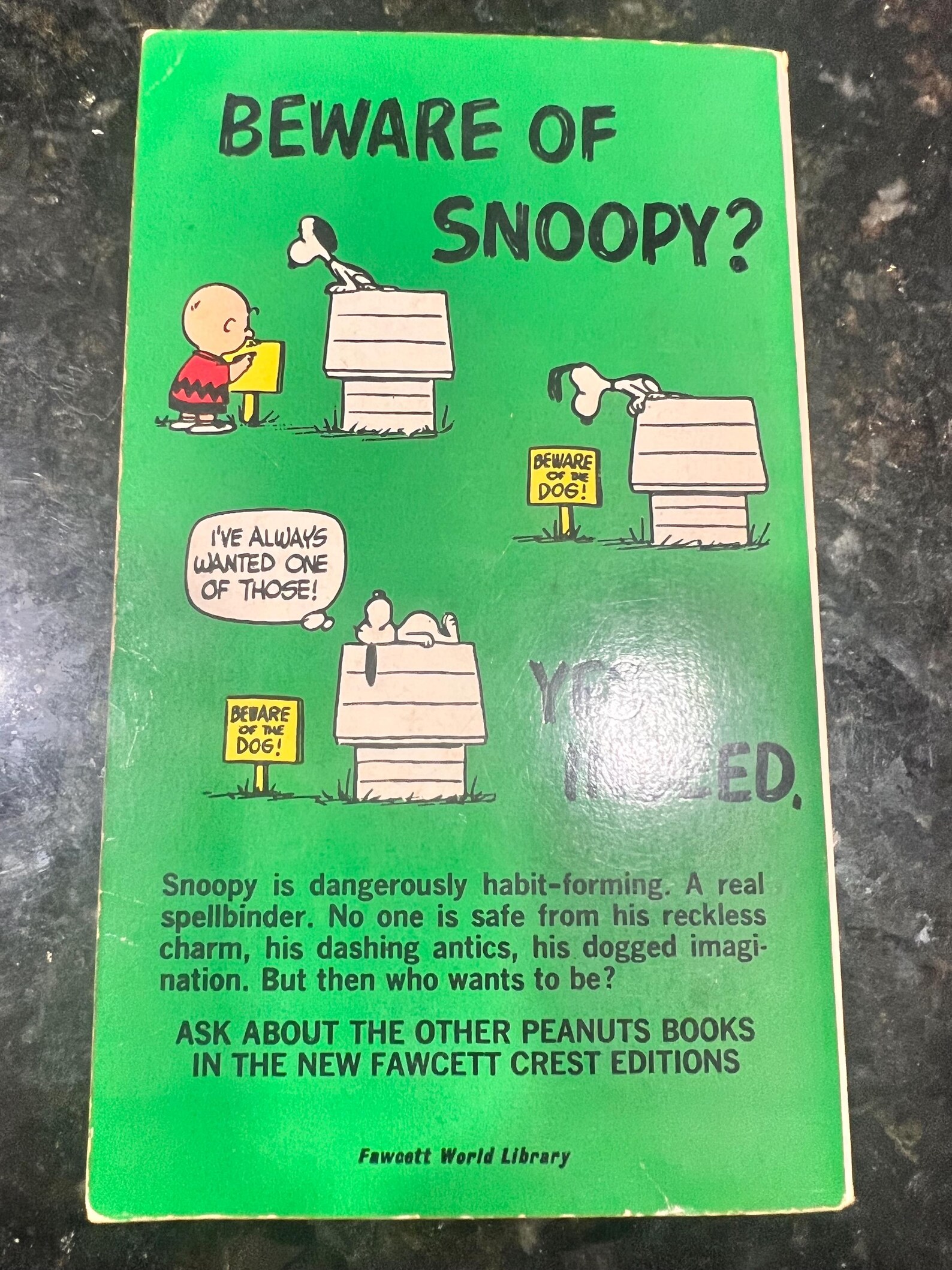 1969 Vintage Peanuts Charlie Brown All This and Snoopy, Too Paperback ...
