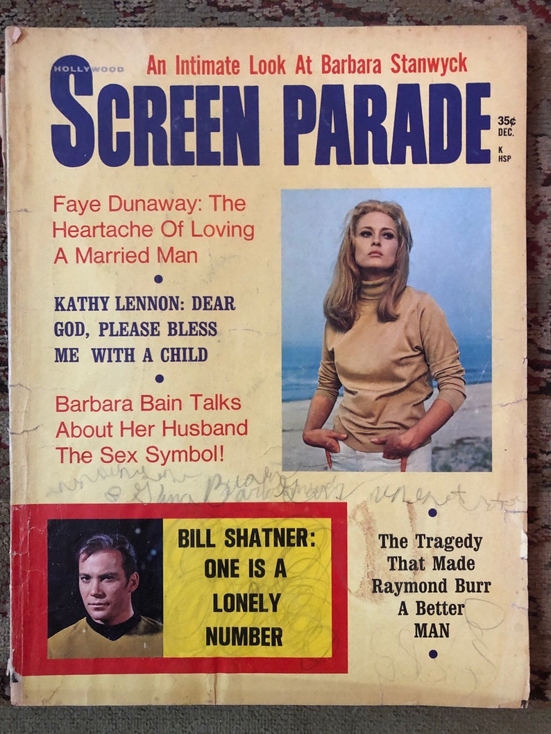 1968 Screen Parade Magazine Faye Dunaway - Etsy