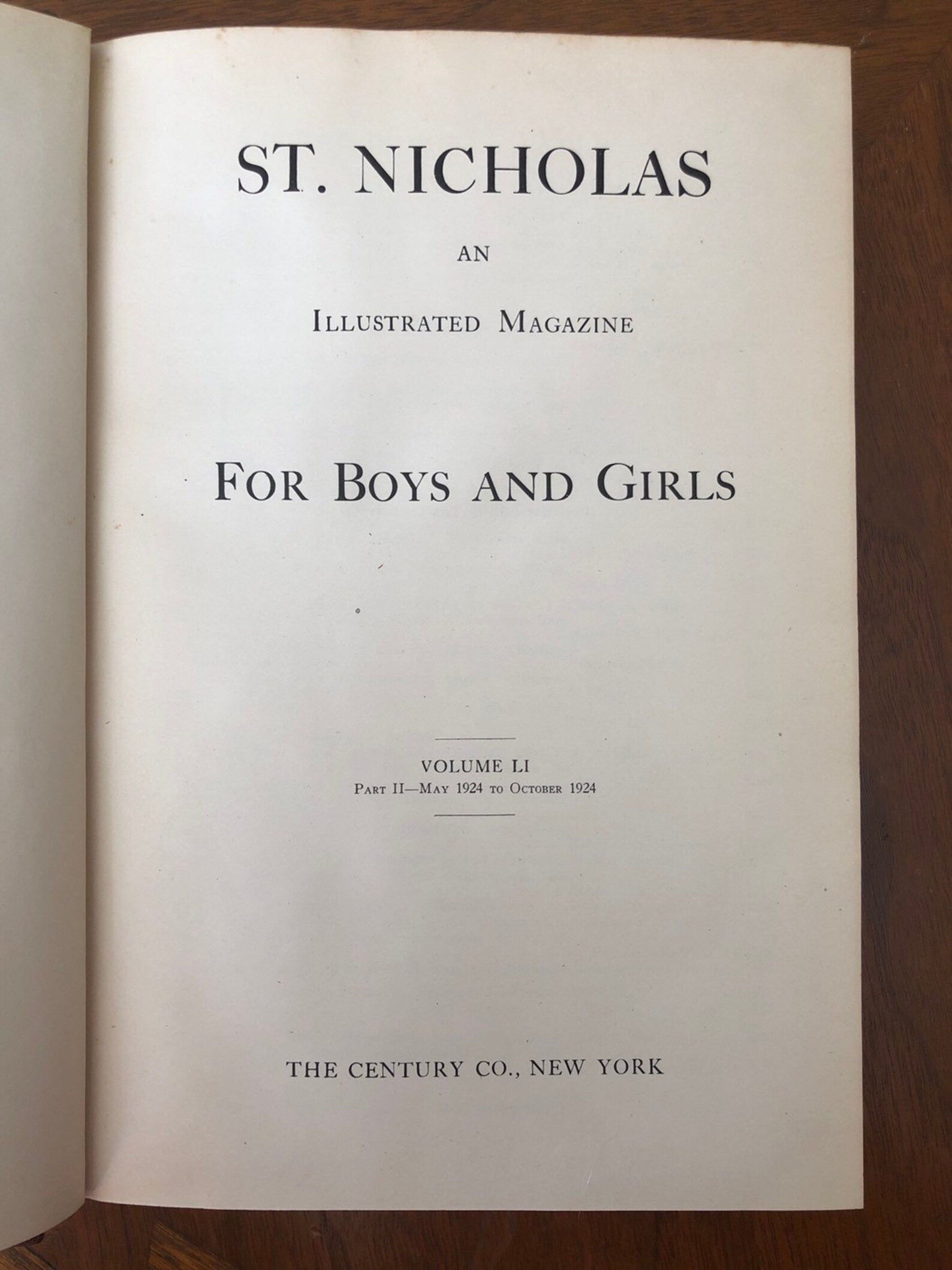 St. Nicholas Illustrated Magazine for Boys and Girls Vol LI | Etsy